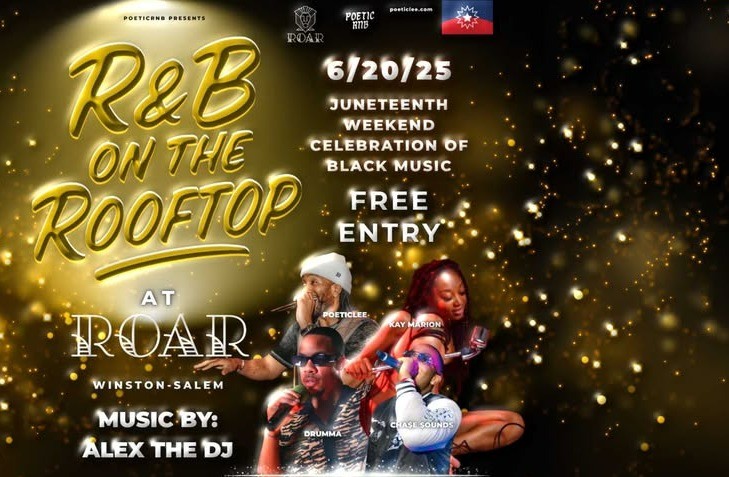 R&B on the Rooftop at Roar - June 20, 2025 | Visit Winston Salem